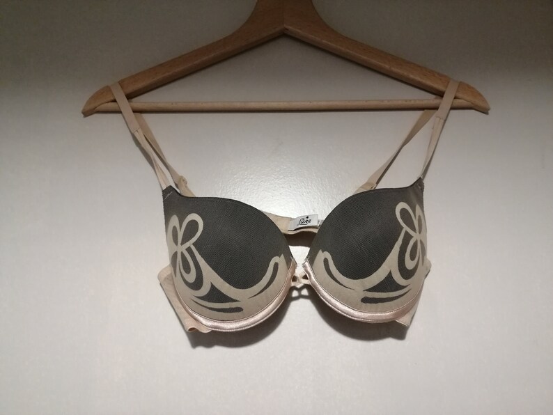 Vintage 1990's Bra by Luna Made in Italy Padded Cream Mesh Size UK 32b ...