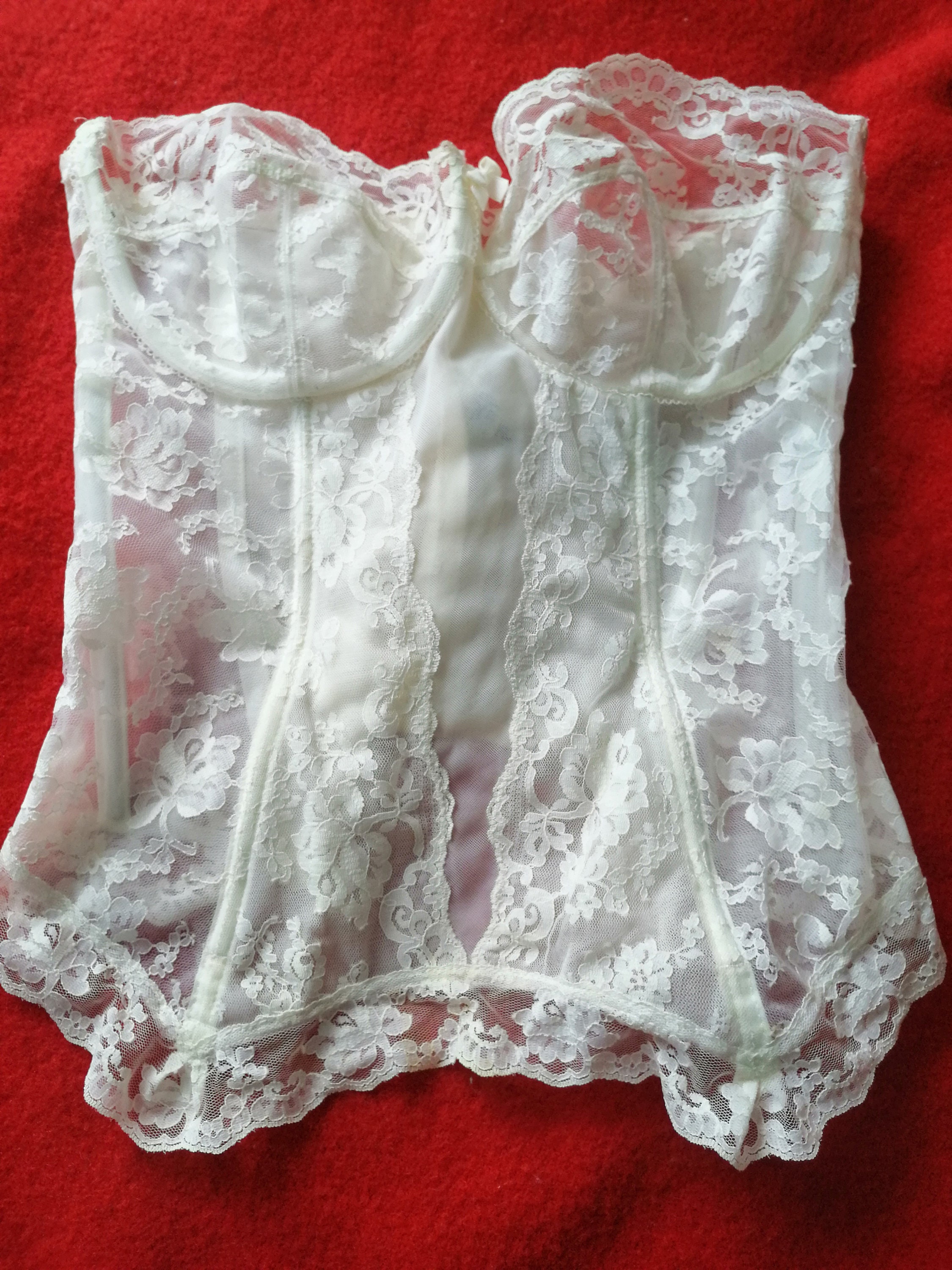 Vintage 1970s White Corset/basque Mint Condition Made by Gossard ...