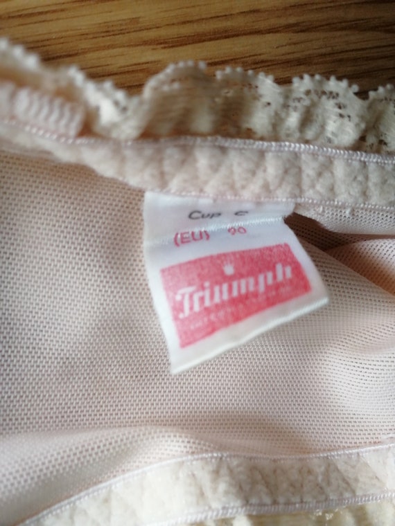 Vintage original 1950s Triumph Cream lace zip up Hook… - Gem
