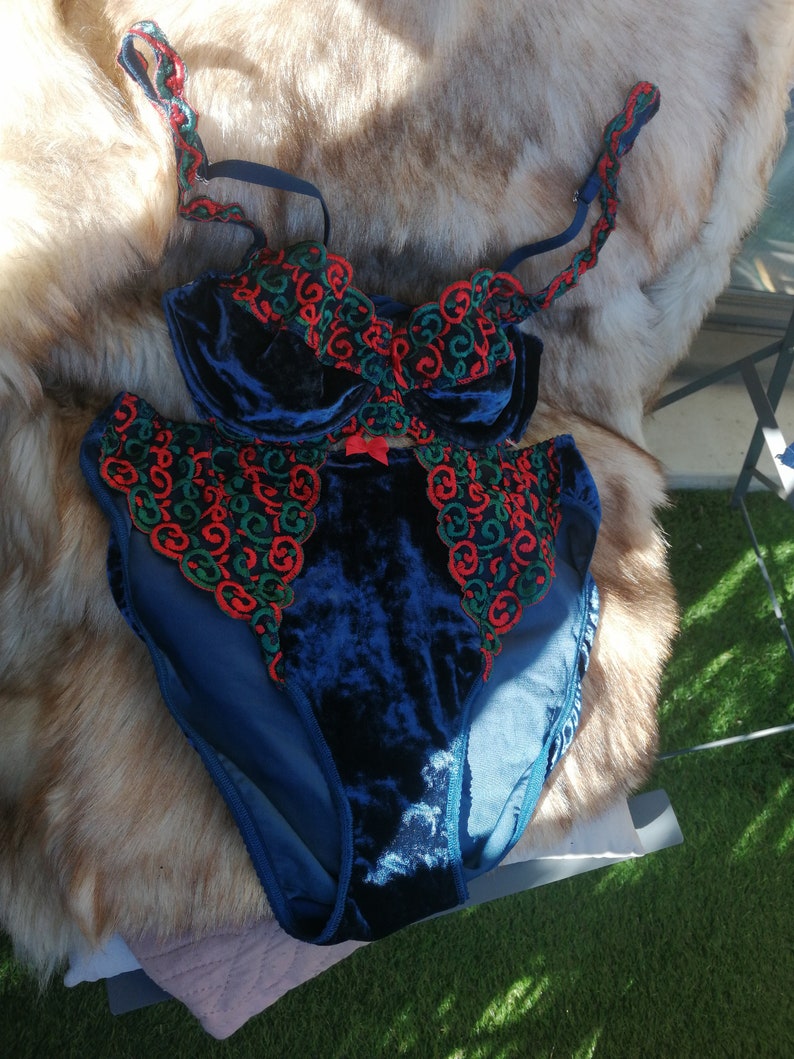 1980s Deadstock Original Lingerie Set, Bra /panties, Tanga High Legs ...