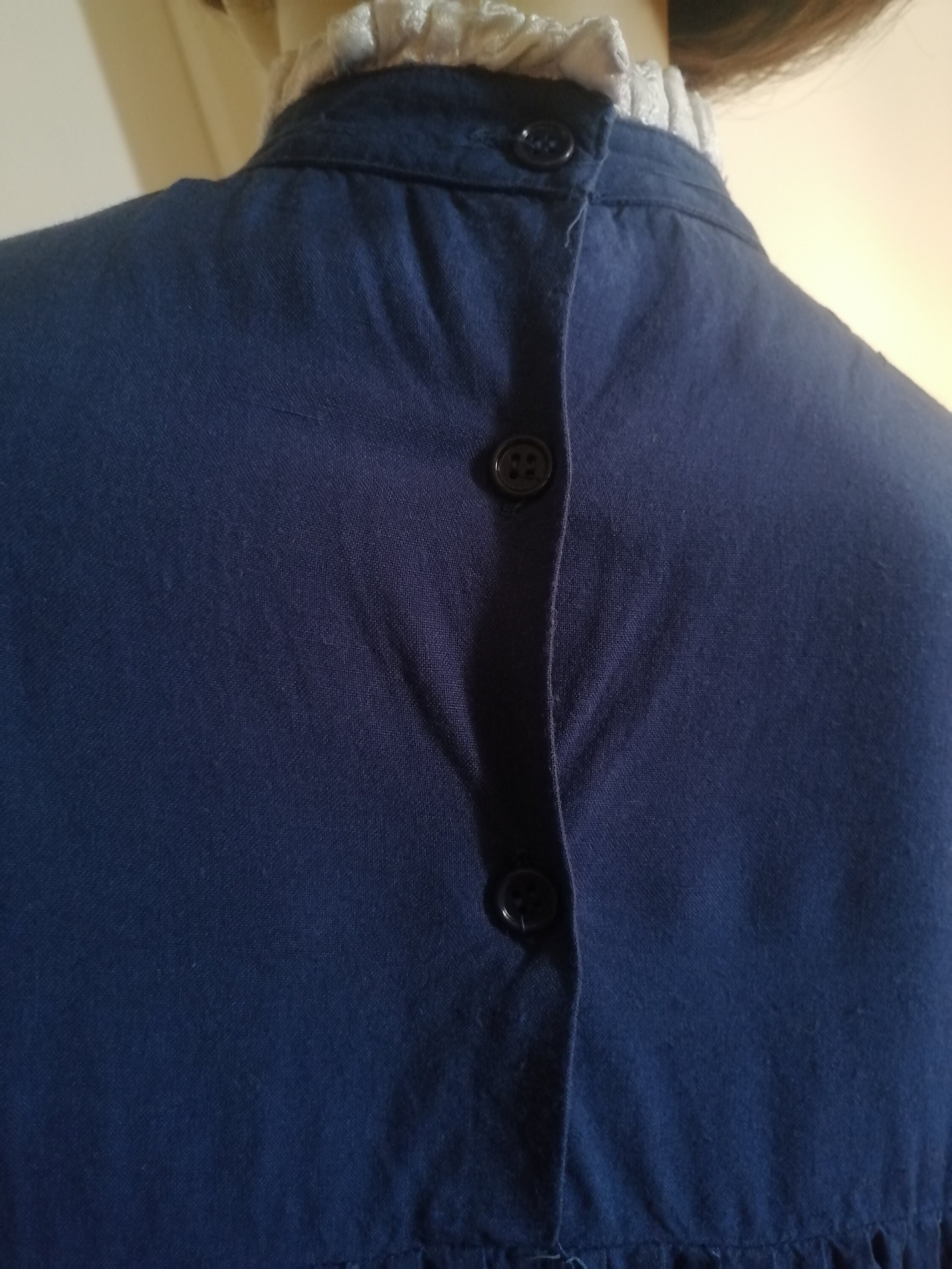 1970s Vintage Rene Derhy, Indian Cotton, Folklorie Style, Blue Pinafore ...