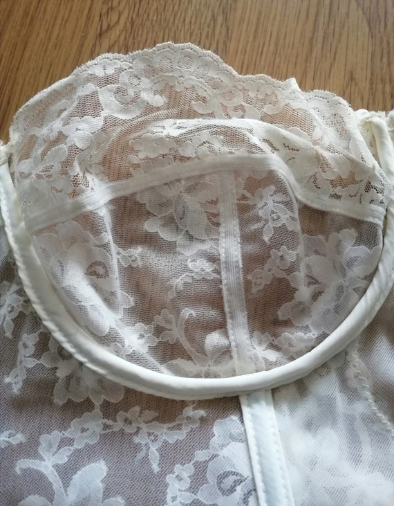 Vintage 1970s white Corset /Basque mint condition mad… - Gem