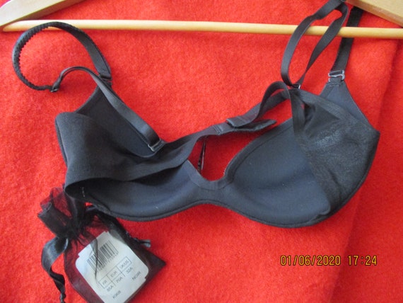 Vintage New French Aubade Black Lace Bra 32A - Gem