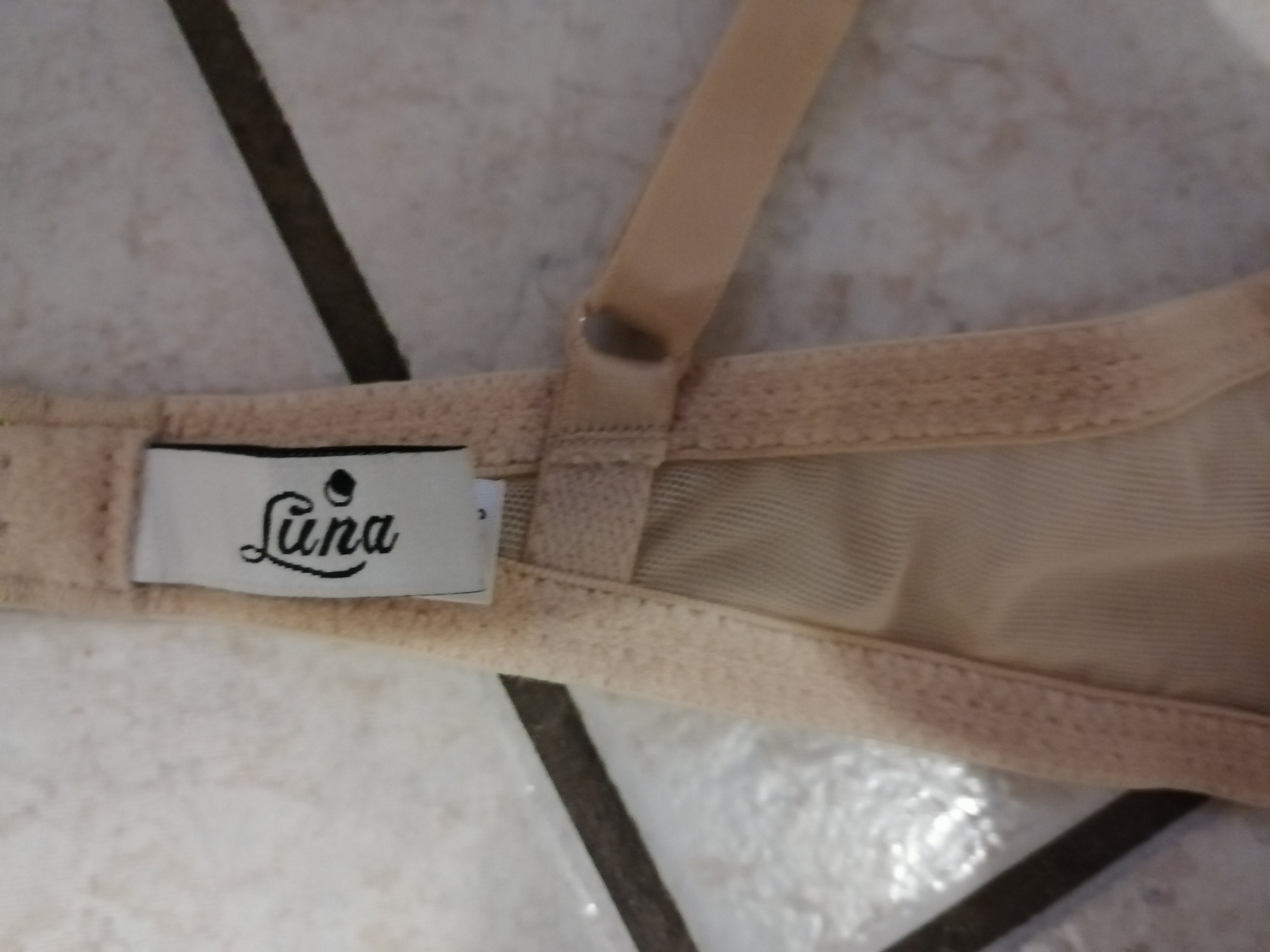 Vintage 1990's Bra by Luna Made in Italy Padded Cream Mesh Size UK 32b ...