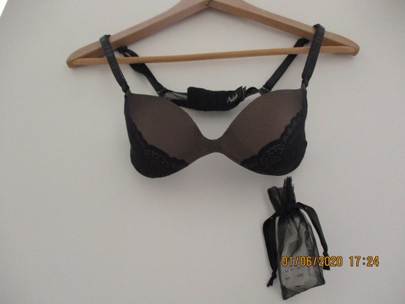 Vintage New French Aubade Black Lace Bra 32A - Gem