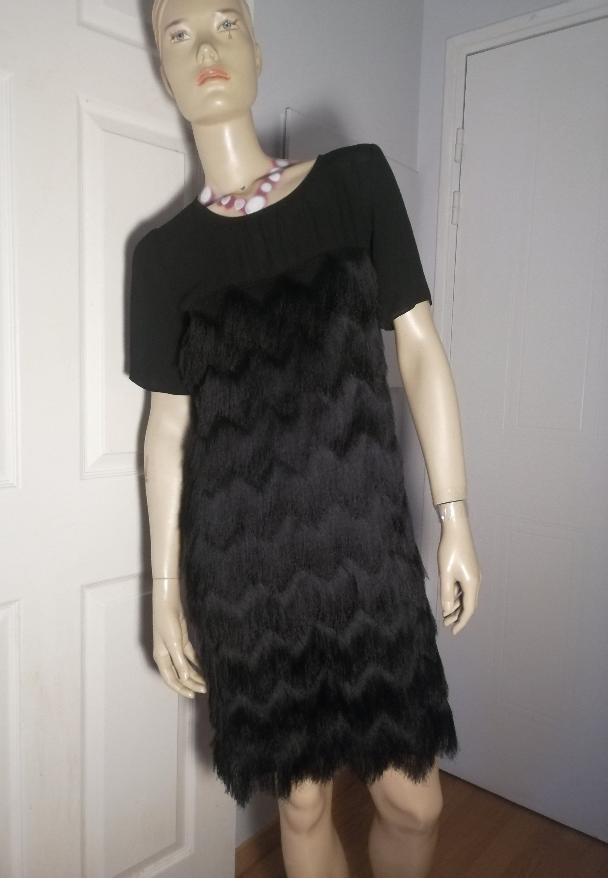 Vintage 1980s Original England Black Chelsea Girl Dress With Long Hair ...