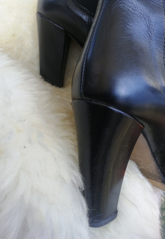 Vintage 1970s /80s Knee high boots Platform Elasticat… - Gem