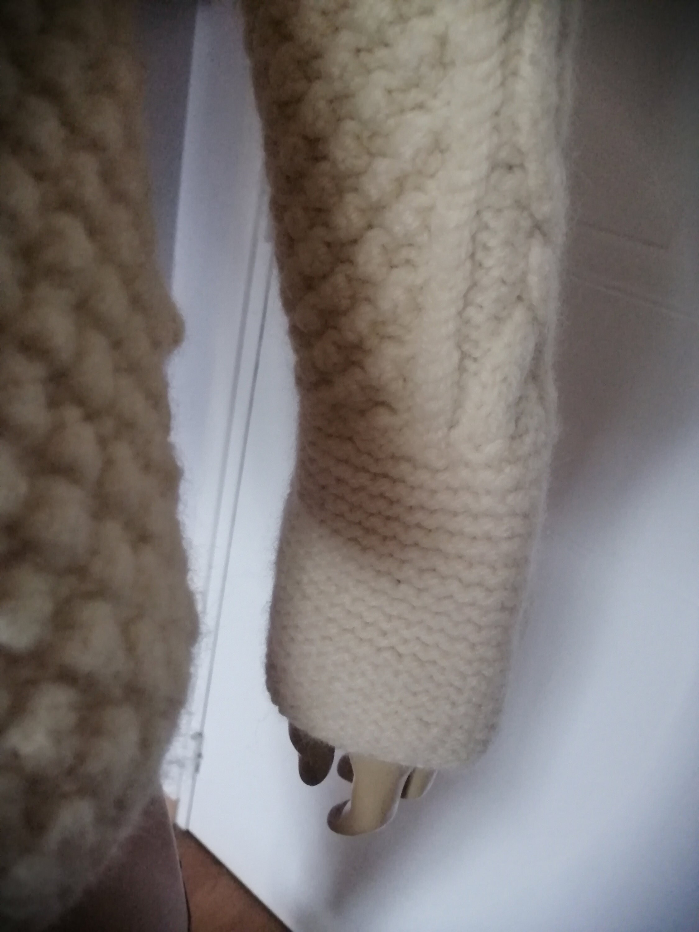 Vintage 1970s, Hand Knitted Irish Arron Huge Big Wooden Buttons and 70s ...