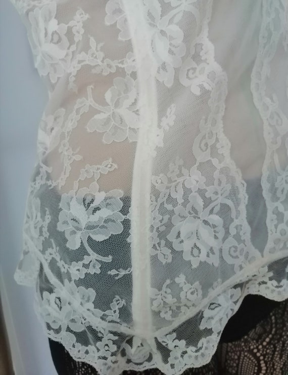 Vintage 1970s white Corset /Basque mint condition mad… - Gem