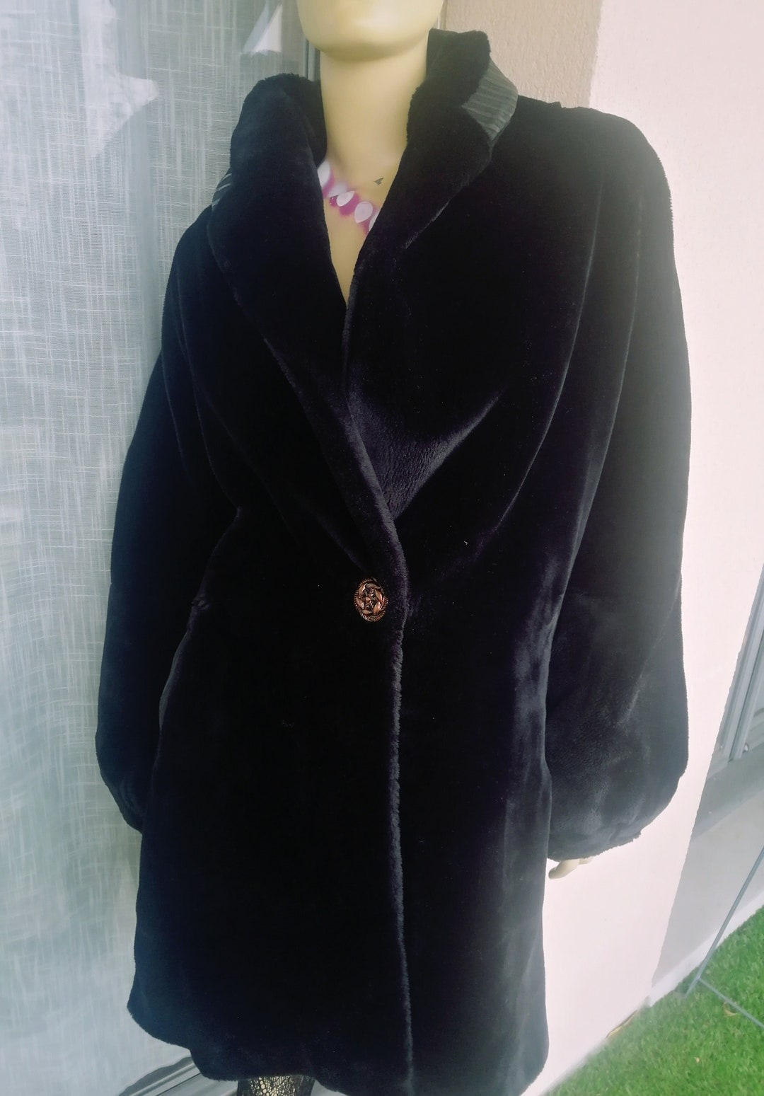 Vintage 1970s/80s Faux Fur Margot J. J Deray Made in Paris, Batwing ...