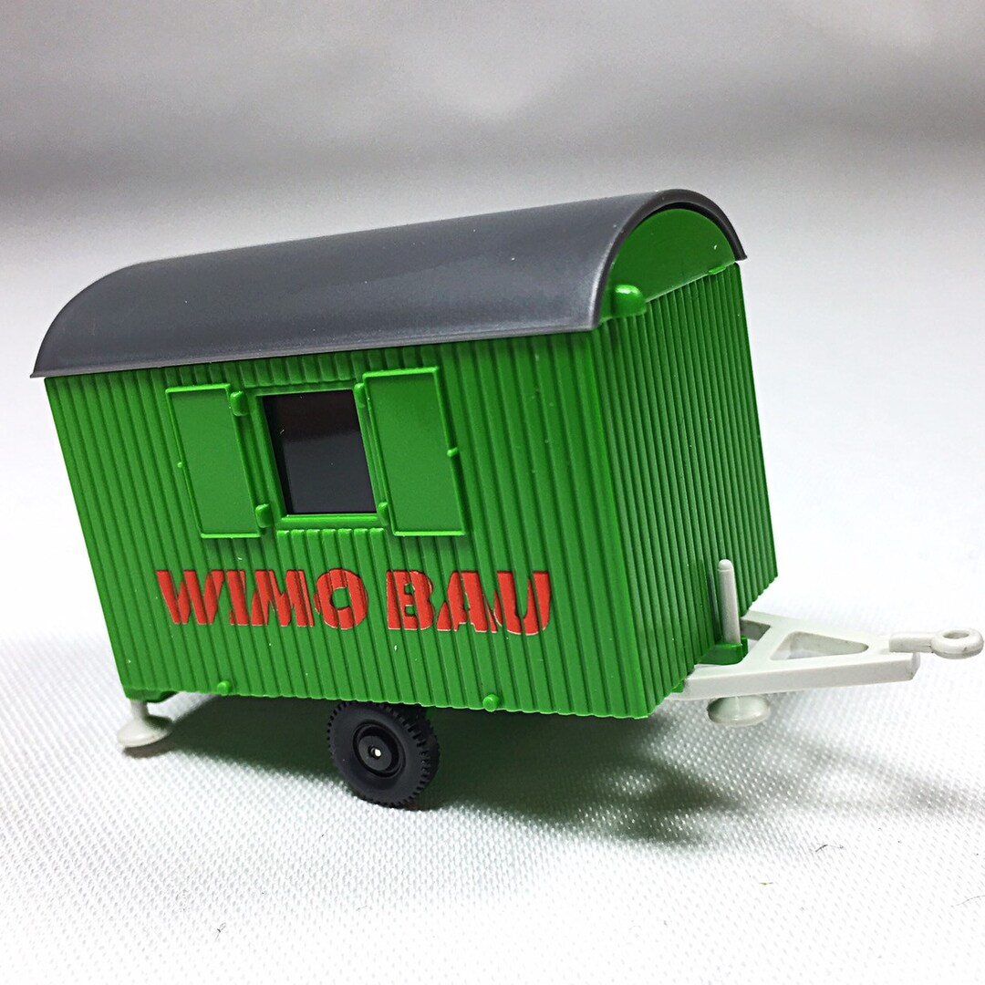Wiking Vintage HO Scale 1:87 Wimo Bau Bauwagen Construction Trailer ...