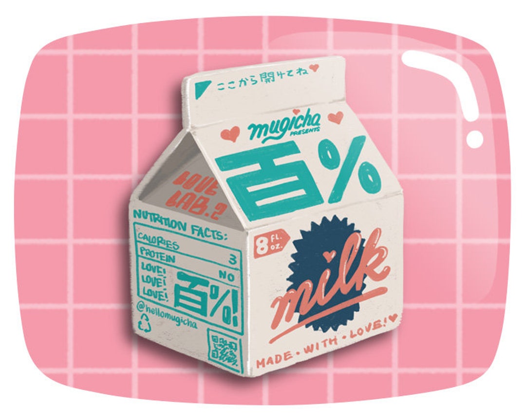 Milk Carton Sticker - Etsy