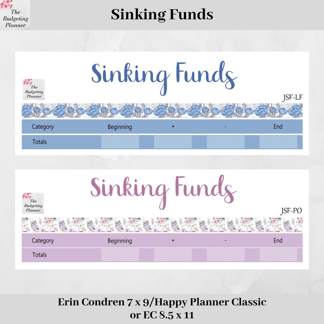 Sinking Funds Stickers Budget Planner Stickers to Track Sinking Funds ...