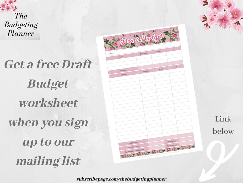 March Budget Kit - Fixed and Variable Expenses - Budget Planner ...