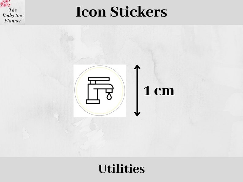 Utilities Planner Icon Stickers Budget Planner Stickers - Etsy