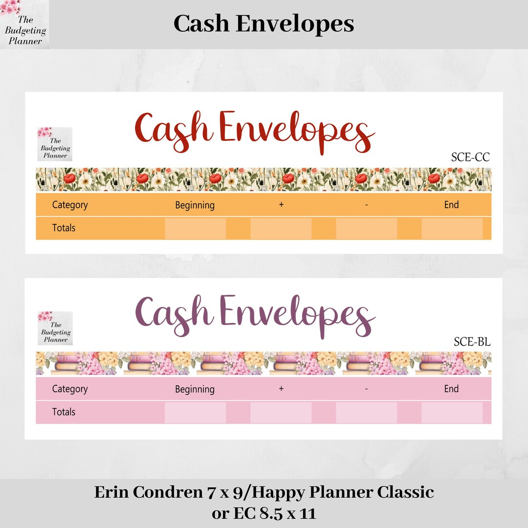 Cash Envelopes Stickers Budget Planner Stickers to Track Your Cash ...