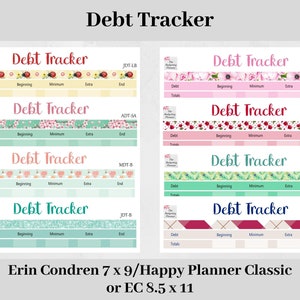 Debt Tracker Choose Your Pattern Budget Planner Stickers - Etsy