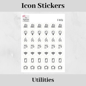 Utilities Planner Icon Stickers Budget Planner Stickers, Icon Stickers ...