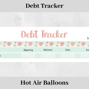 Debt Tracker Choose Your Pattern Budget Planner Stickers - Etsy