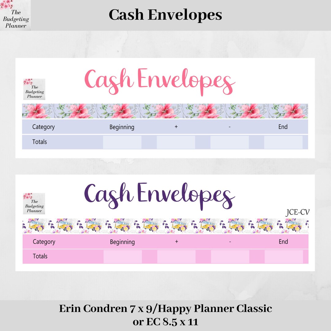 Cash Envelopes Stickers Budget Planner Stickers to Track Your Cash ...