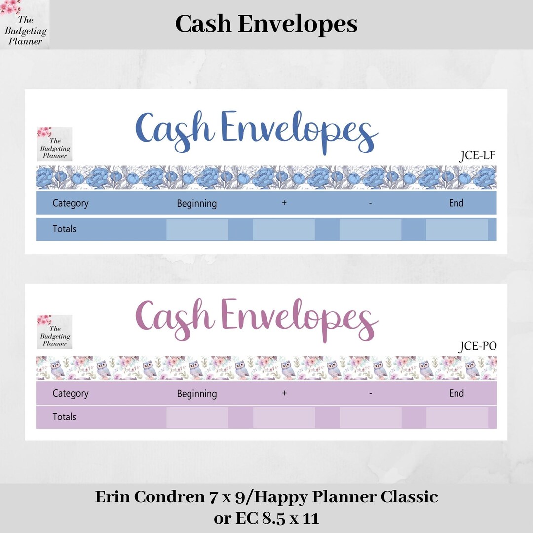 Cash Envelopes Stickers Budget Planner Stickers to Track Your Cash ...