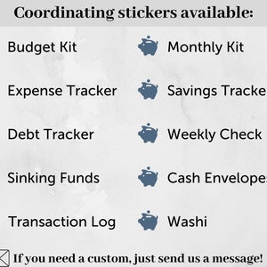 Cash Envelopes Stickers Budget Planner Stickers to Track Your Cash ...