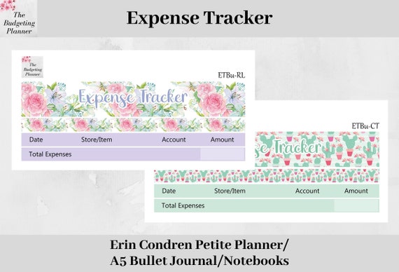 Expense Tracker Budget Planner Stickers in Rose and Lilies - Etsy