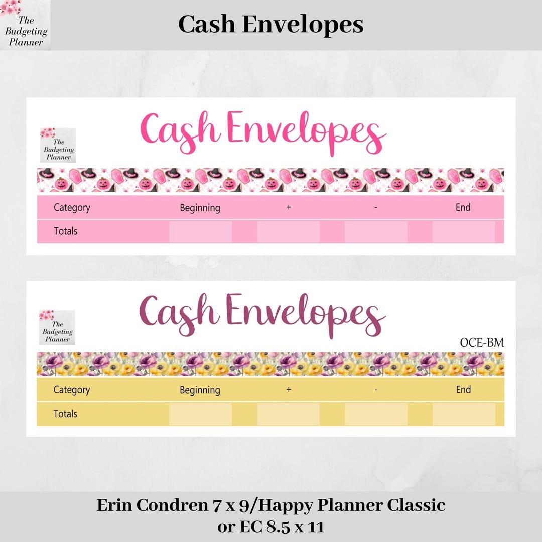 Cash Envelopes Stickers Budget Planner Stickers to Track Your Cash ...