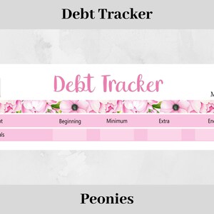 Debt Tracker Choose Your Pattern Budget Planner Stickers - Etsy