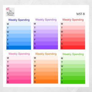 Weekly Spending Tracker Sticker, Erin Condren Budget, Happy Planner ...