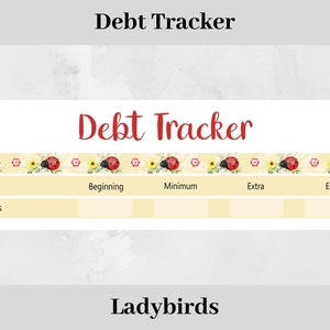 Debt Tracker Choose Your Pattern Budget Planner Stickers - Etsy