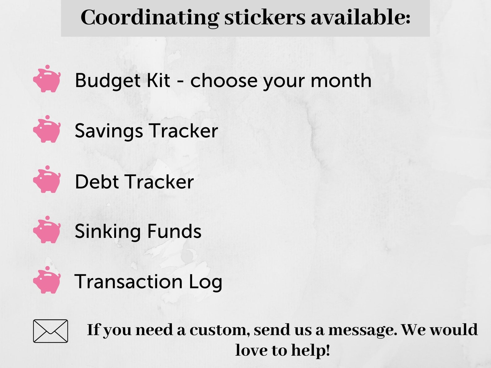 Budget Planner Stickers Custom Budget Kit in Cherries Design - Etsy