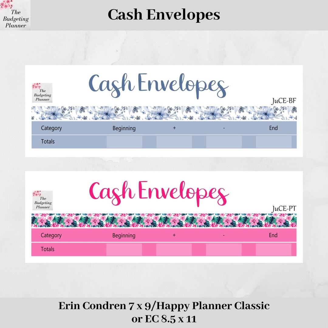 Cash Envelopes Stickers Budget Planner Stickers to Track Your Cash ...