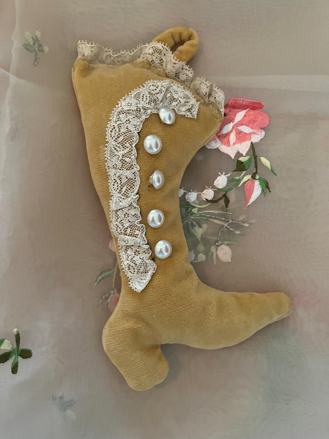 Charming Vintage Lady Boot Ornament or Pin Cushion - Etsy