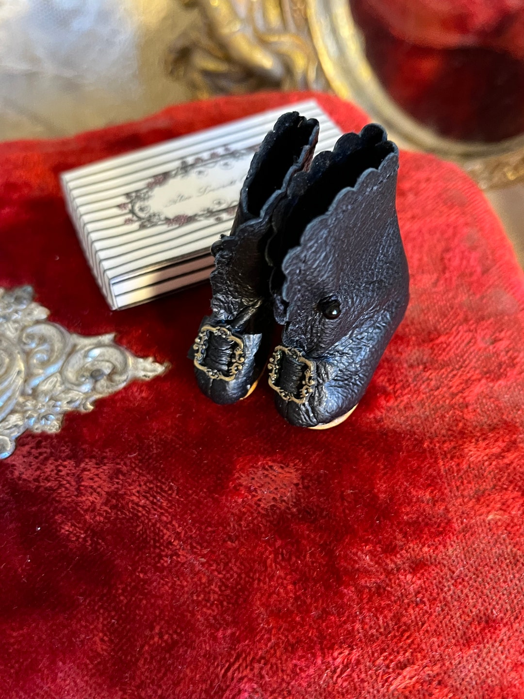 Hand Made Black Doll Boots - Etsy