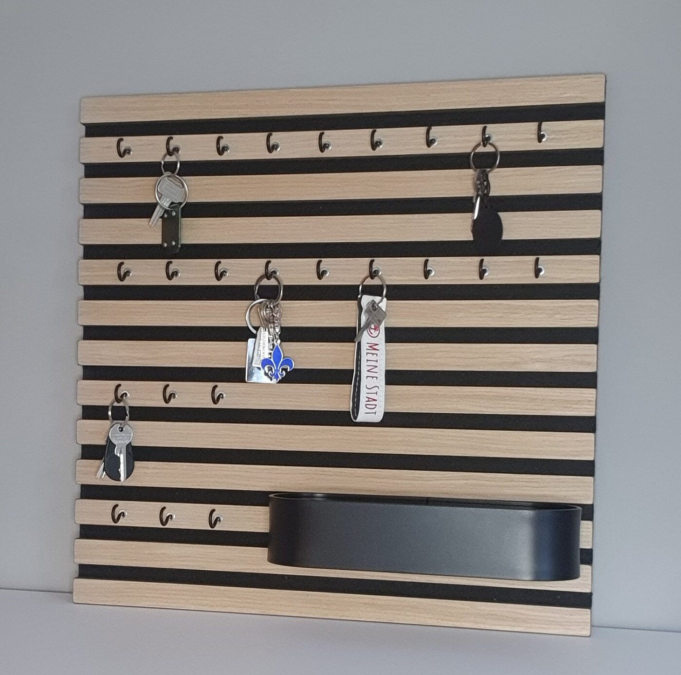 Key Board With Letter Tray, Modern Wooden Key Board, Wall Organizer ...