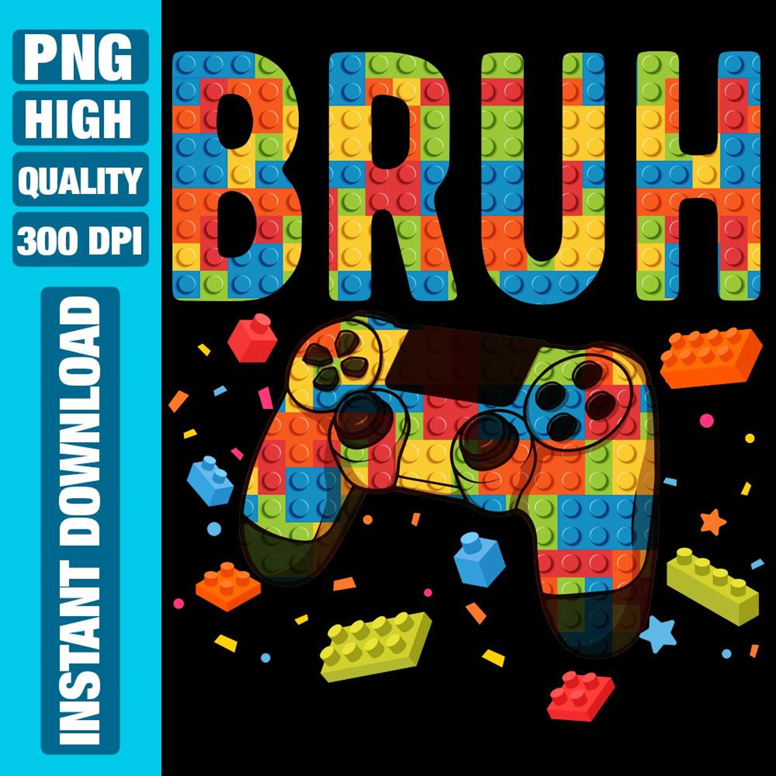 Bruh Gamer Building Blocks PNG: Video Game Design (digital Download) - Etsy