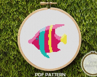 Tropical Fish Cross Stitch Pattern - Etsy