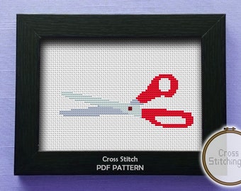 Filigram Sewing Scissors Cross Stitch Pattern silk Pack - Etsy