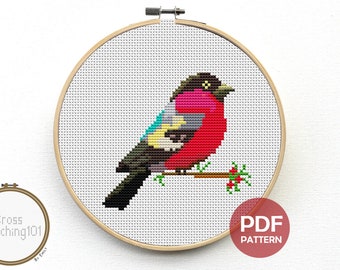 Robin Cross Stitch Pattern Birds Embroidery PDF Instant - Etsy