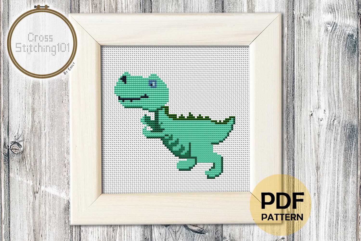 Cross Stitch Dinosaur Cute Cartoon Animal Children Cross Stitch ...