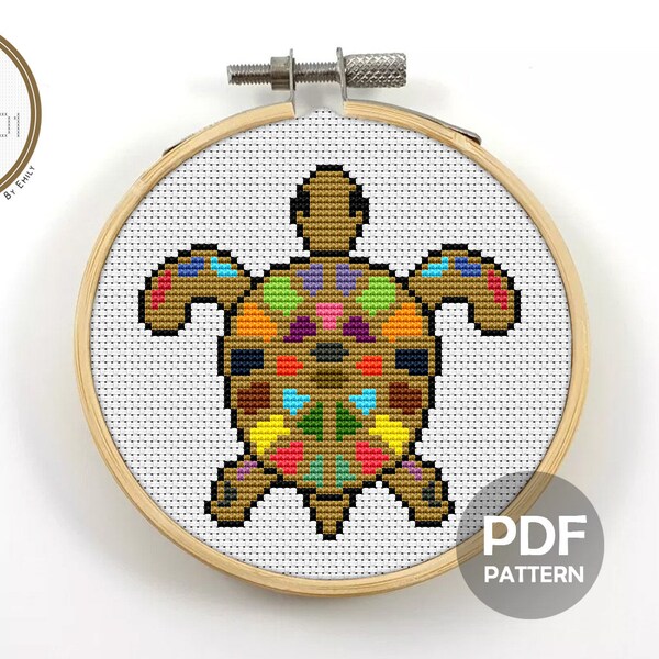 Turtle Cross Stitch - Etsy