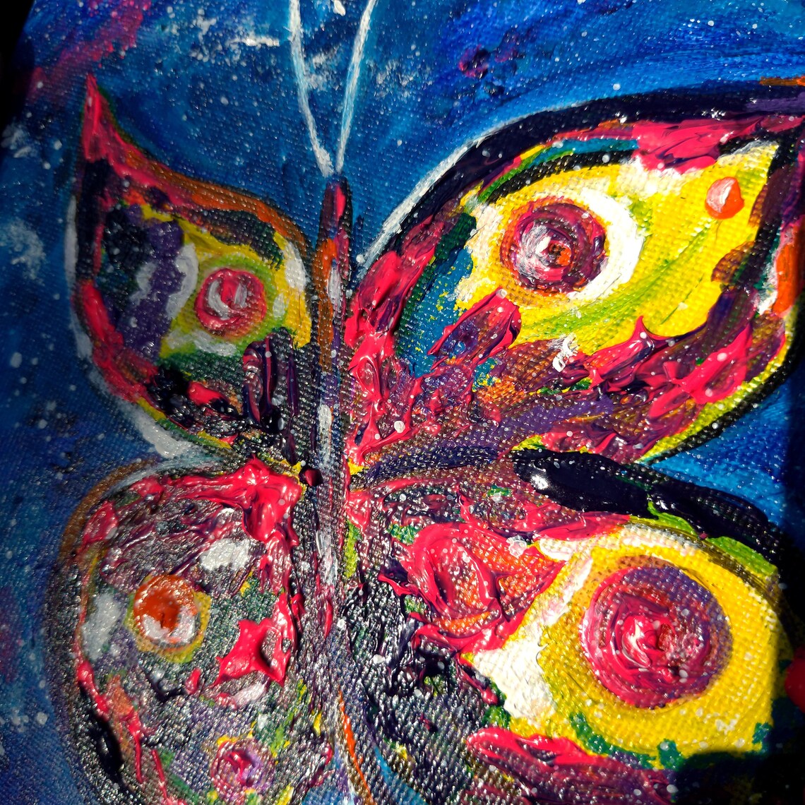 Butterfly Painting Original Art Butterfly Wall Art Butterfly | Etsy