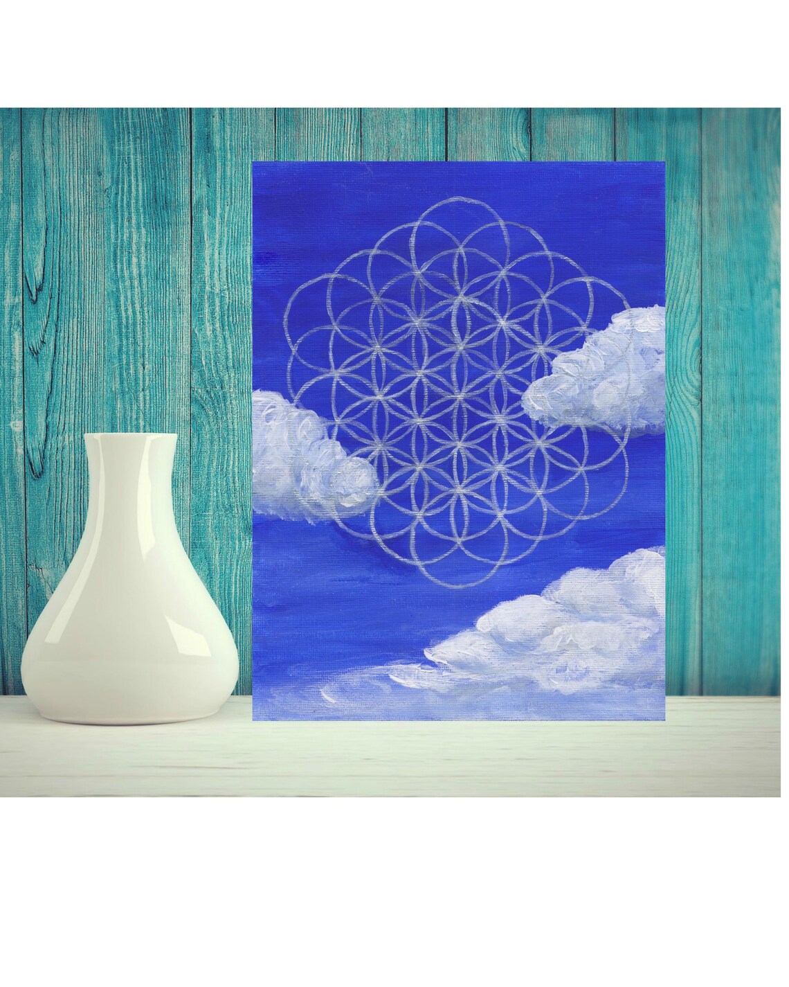 Sacred Geometry Wall Art Original Painting Sacred Art Canvas | Etsy