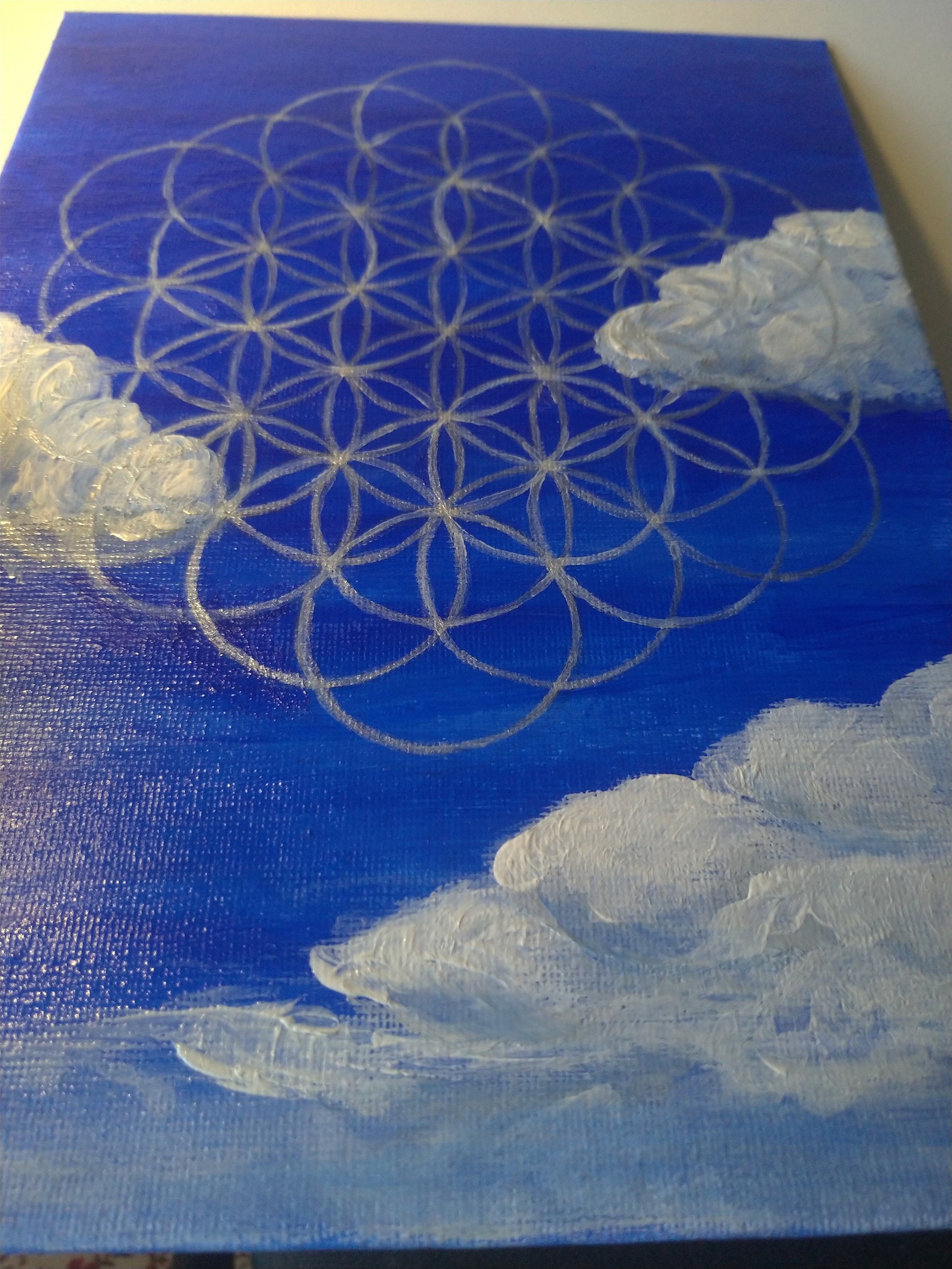 Sacred Geometry Wall Art Original Painting Sacred Art Canvas | Etsy