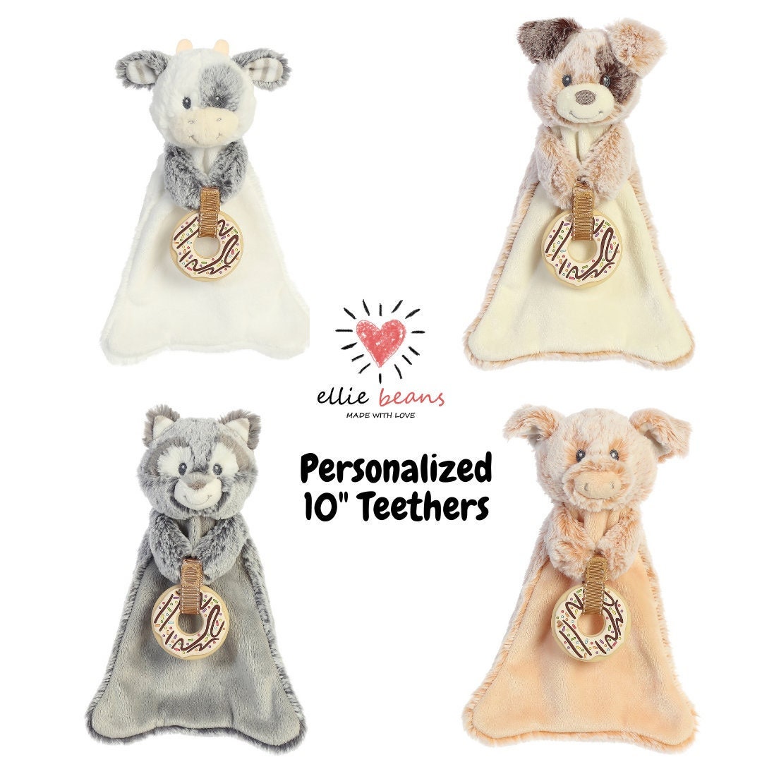 Personalized Baby Teether Shower Gift, Personalized Baby Plush , Custom ...