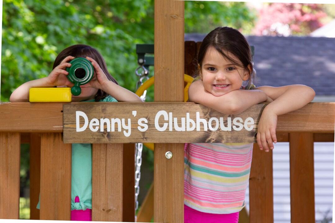 Personalized Clubhouse Sign | Hand Painted Outdoor Decor - Etsy