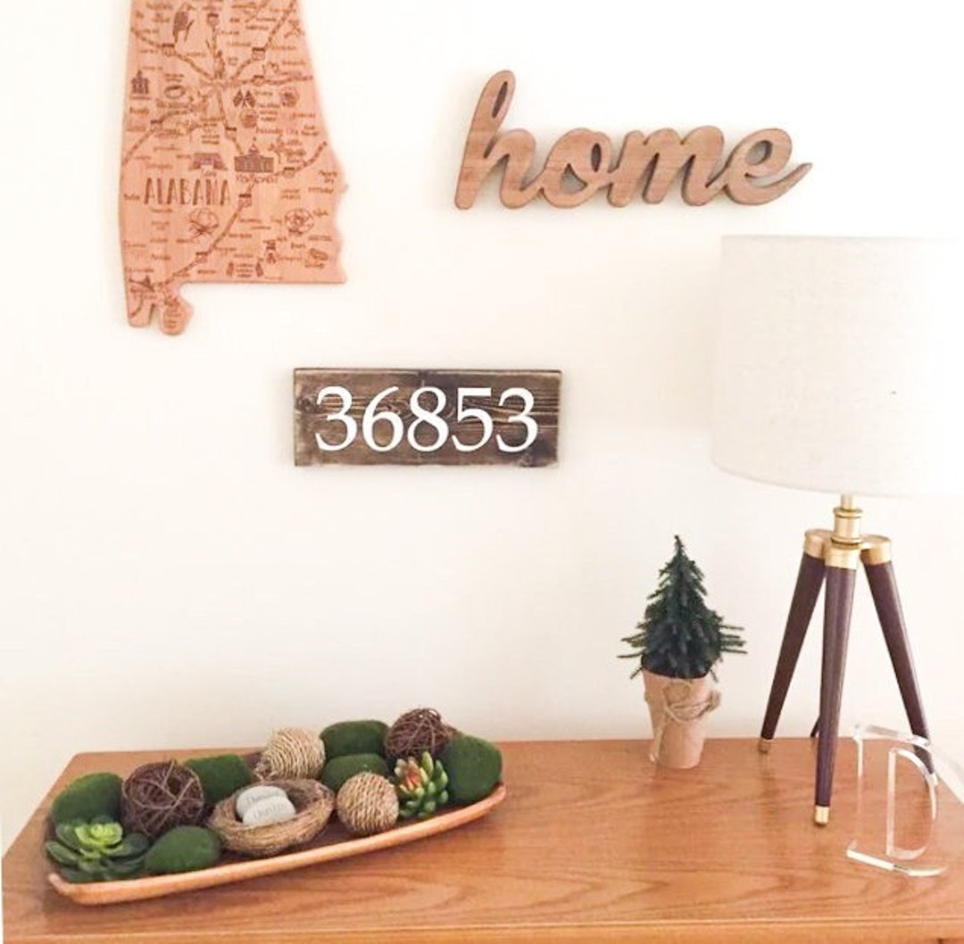 Personalized Zip Code Sign Rustic Wooden Signs Custom Hand - Etsy