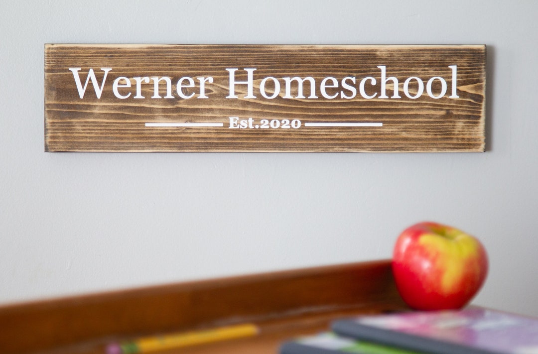 Personalized Homeschool Sign, Distance Learning, Custom Hand Painted ...