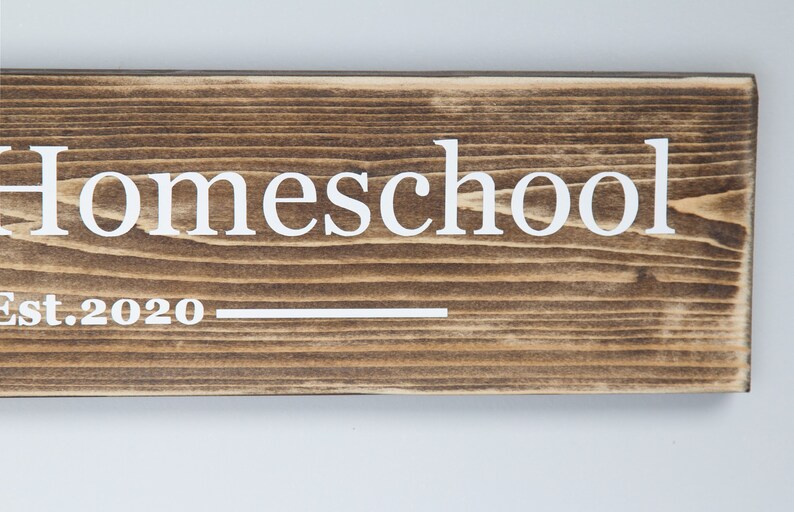 Personalized Homeschool Sign Distance Learning Custom Hand | Etsy